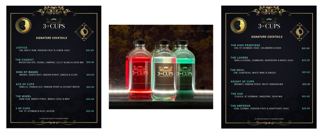 Singapore's Tarot-Themed Bar: 3 of Cups - Mister Tarot